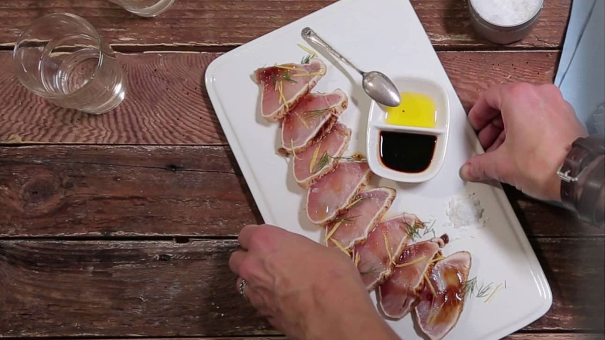 In the Kitchen, Wild Albacore Tuna Tataki - Hand Crank Films: Seattle ...